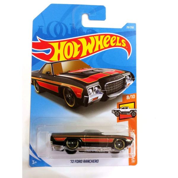（中古品）Hot Wheels 2019 Hw Hotトラック8/10 - '72 Ford Ranchero（ブラック）商品写真はサンプル写真となっております。写真の商品が届くわけでは御座いません。用途機能として最低限の付属品はお送りいた...