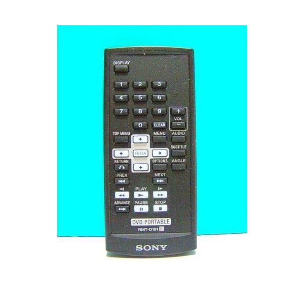 （中古品）ソニー DVD PORTABLEリモコン RMT-D191商品写真はサンプル写真となっております。写真の商品が届くわけでは御座いません。用途機能として最低限の付属品はお送りいたしますが取扱説明書、リモコン等含まれていない場合もござ...
