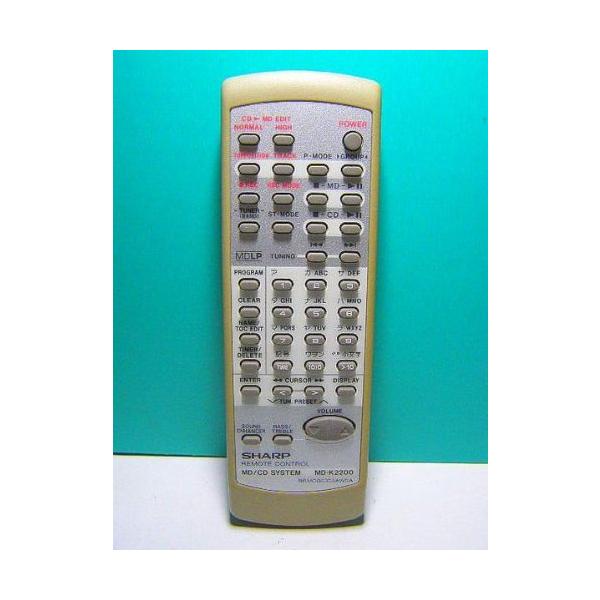（中古品）シャープ リモコン MD-K2200 RRMCG0303AWSA商品写真はサンプル写真となっております。写真の商品が届くわけでは御座いません。用途機能として最低限の付属品はお送りいたしますが取扱説明書、リモコン等含まれていない場合...