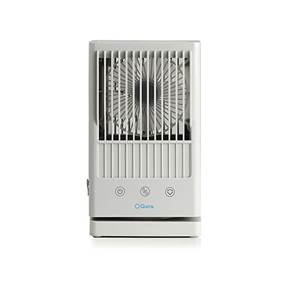 （中古品）Qurra(クルラ) 冷風扇 ヒヤミストツー 冷風機 卓上 ミスト 静音 5枚羽 タイマー スイング 風量調整 上部給水 USB 扇風機 ミ商品写真はサンプル写真となっております。写真の商品が届くわけでは御座いません。用途機能とし...