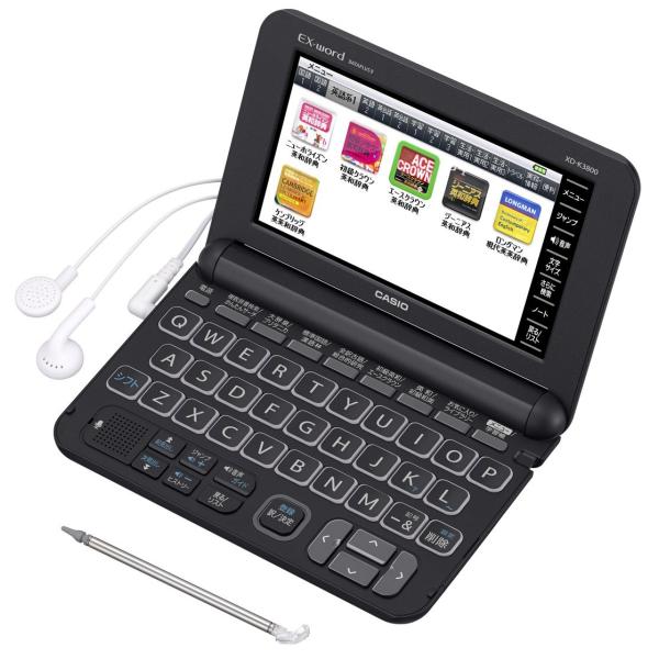 （中古品）カシオ 電子辞書 エクスワード 中学生モデル XD-K3800BK ブラック コンテンツ160商品写真はサンプル写真となっております。写真の商品が届くわけでは御座いません。用途機能として最低限の付属品はお送りいたしますが取扱説明書...