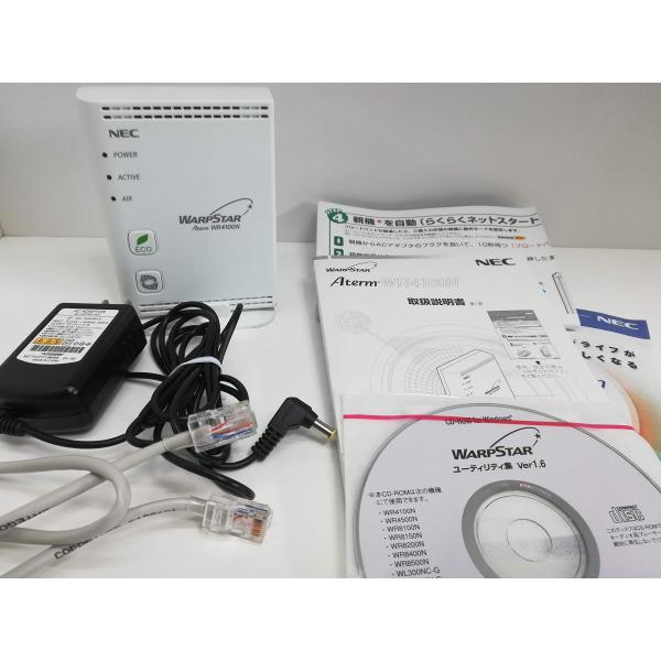 （中古品）NEC AtermWR4100N PA-WR4100N商品写真はサンプル写真となっております。写真の商品が届くわけでは御座いません。用途機能として最低限の付属品はお送りいたしますが取扱説明書、リモコン等含まれていない場合もございま...