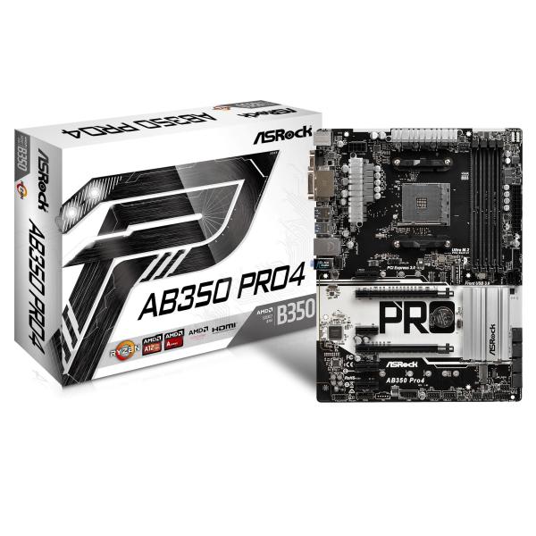 （中古品）ASRock AMD B350チップセット搭載 ATXマザーボード AB350 Pro4商品写真はサンプル写真となっております。写真の商品が届くわけでは御座いません。用途機能として最低限の付属品はお送りいたしますが取扱説明書、リモ...
