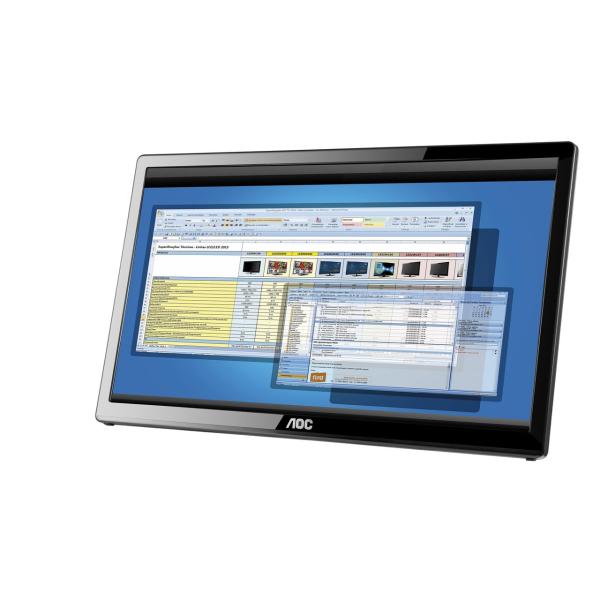 （中古品）AOC 17.3インチ USB接続 モニター ( 1600 x 900 / TN / 10ms ) E1759FWU商品写真はサンプル写真となっております。写真の商品が届くわけでは御座いません。用途機能として最低限の付属品はお送り...