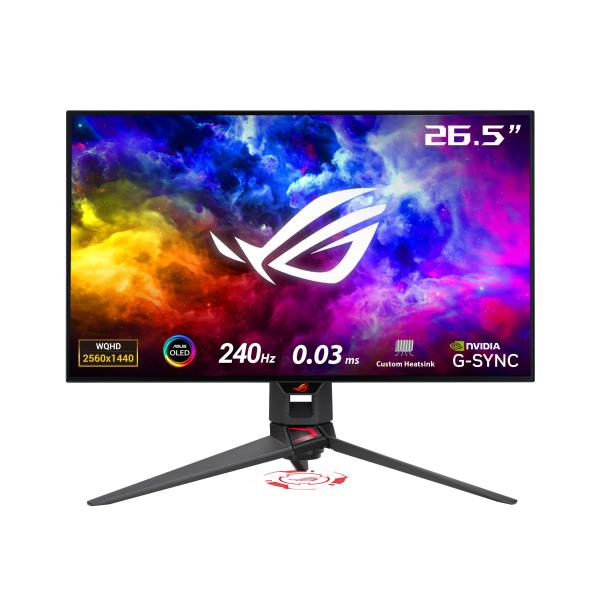（中古品）ASUS 有機EL ゲーミングモニター ROG Swift OLED PG27AQDM 27インチ/WQHD/240Hz/0.03ms応答速商品写真はサンプル写真となっております。写真の商品が届くわけでは御座いません。用途機能とし...