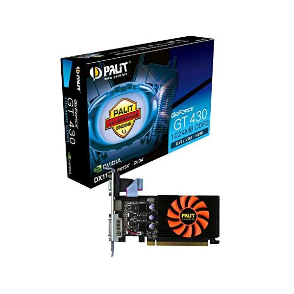 （中古品）Palit GT430 Carte graphique Nvidia 1 Go DDR3 PCI-E HDMI, DVI商品写真はサンプル写真となっております。写真の商品が届くわけでは御座いません。用途機能として最低限の付属品はお...