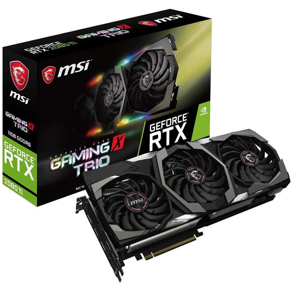 （中古品）MSI GeForce RTX 2080 Ti GAMING X TRIO グラフィックスボード VD6722商品写真はサンプル写真となっております。写真の商品が届くわけでは御座いません。用途機能として最低限の付属品はお送りいたし...