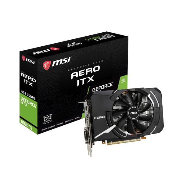 （中古品）MSI GeForce GTX 1660 Ti AERO ITX 6G OC グラフィックスカード ブラック 国内正規流通品商品写真はサンプル写真となっております。写真の商品が届くわけでは御座いません。用途機能として最低限の付属品...