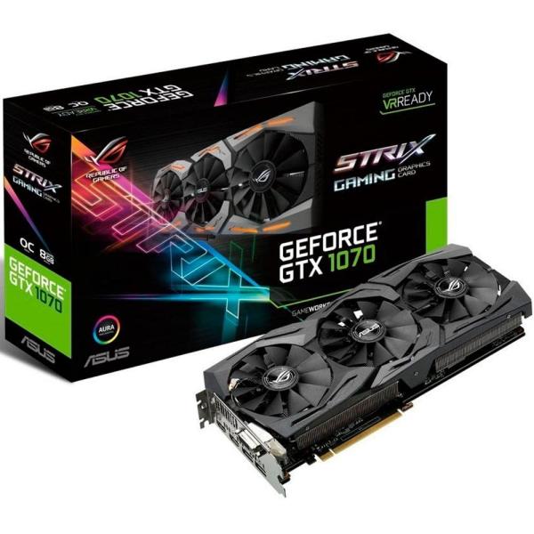 （中古品）ASUS R.O.G. STRIXシリーズ NVIDIA GeForce GTX1070搭載ビデオカード オーバークロック メモリ8GB S商品写真はサンプル写真となっております。写真の商品が届くわけでは御座いません。用途機能とし...
