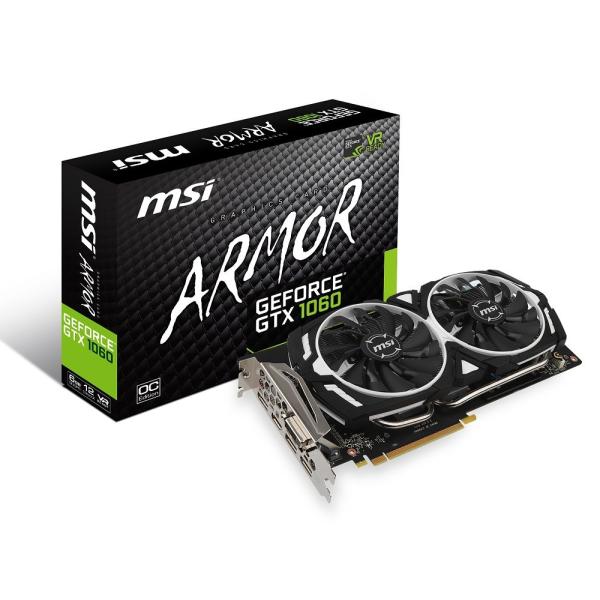 （中古品）MSI GeForce GTX 1060 ARMOR 6G OC グラフィックスボード VD6103商品写真はサンプル写真となっております。写真の商品が届くわけでは御座いません。用途機能として最低限の付属品はお送りいたしますが取扱...