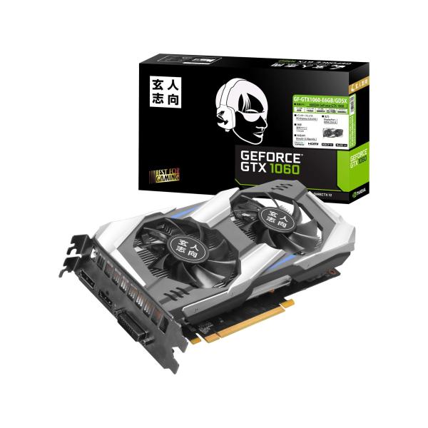 （中古品）玄人志向 ビデオカード NVIDIA GTX 1060 搭載 GF-GTX1060-E6GB/GD5X 6GB モデル商品写真はサンプル写真となっております。写真の商品が届くわけでは御座いません。用途機能として最低限の付属品はお送...
