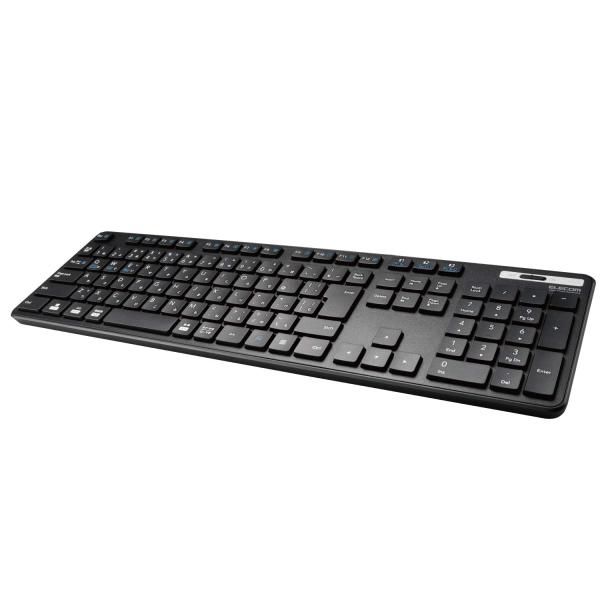 （中古品）エレコム ワイヤレスキーボード Bluetooth フルキーボード テンキー付 薄型 メンブレン 抗菌 最大3台マルチペアリング対応 iPa商品写真はサンプル写真となっております。写真の商品が届くわけでは御座いません。※通常の中古...