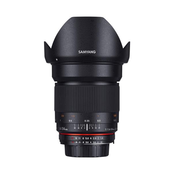 （中古品）SAMYANG 単焦点広角レンズ 24mm F1.4 ニコン AE用 フルサイズ対応商品写真はサンプル写真となっております。写真の商品が届くわけでは御座いません。用途機能として最低限の付属品はお送りいたしますが取扱説明書、リモコン...