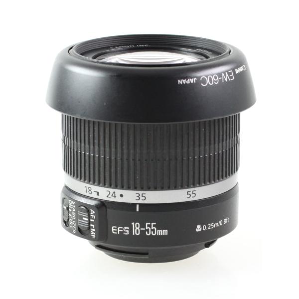 （中古品）Canon 標準ズームレンズ EF-S18-55mm F3.5-5.6 IS APS-C対応商品写真はサンプル写真となっております。写真の商品が届くわけでは御座いません。用途機能として最低限の付属品はお送りいたしますが取扱説明書、...