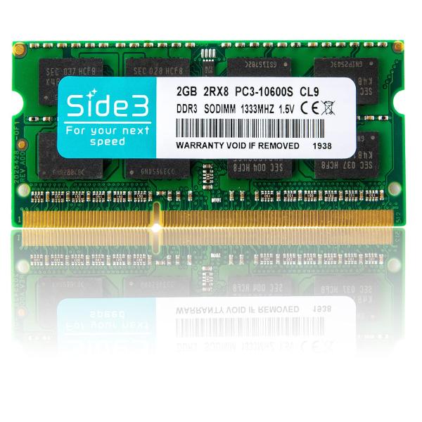 （中古品）Side3 ノートパソコンメモリ PC3-10600(DDR3-1333) サムスンチップ搭載 (2GB x 1)商品写真はサンプル写真となっております。写真の商品が届くわけでは御座いません。用途機能として最低限の付属品はお送りい...