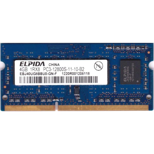 （中古品）ELPIDA PC3-12800s (DDR3-1600) 4GB ノートパソコン用メモリ商品写真はサンプル写真となっております。写真の商品が届くわけでは御座いません。用途機能として最低限の付属品はお送りいたしますが取扱説明書、リ...