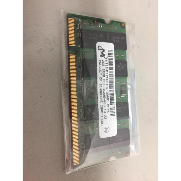 （中古品）Micron純正 200pin DDR2 800 PC2-6400 2GB SODIMM商品写真はサンプル写真となっております。写真の商品が届くわけでは御座いません。用途機能として最低限の付属品はお送りいたしますが取扱説明書、リモ...
