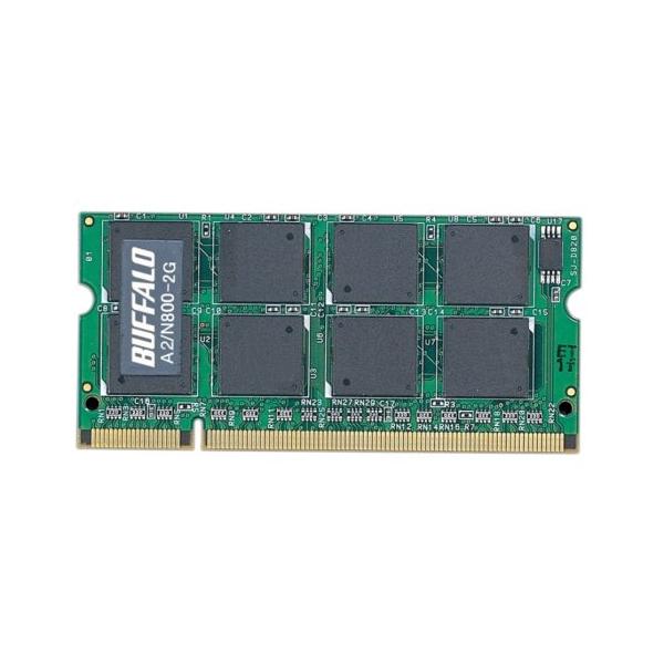 （中古品）BUFFALO PC2-6400 800MHz対応 200Pin用 DDR2 S.ODIMM for Mac 2GB A2/N800-2G商品写真はサンプル写真となっております。写真の商品が届くわけでは御座いません。※通常の中古品...