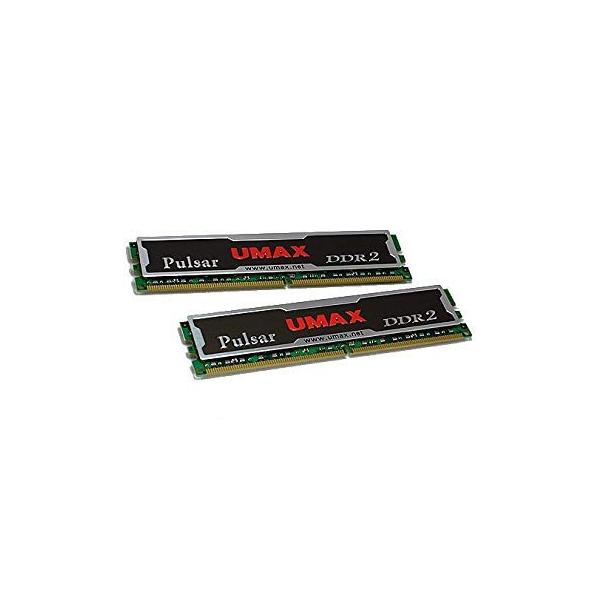（中古品）UMAX Pulsar デスクトップ用DDR2メモリー4GB(2GB×2) DDR2-800 240pin商品写真はサンプル写真となっております。写真の商品が届くわけでは御座いません。※通常の中古品のほか、メーカーにて動作点検・調...