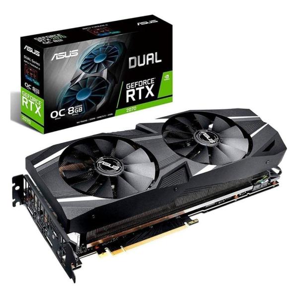 （中古品）ASUS NVIDIA GeForce RTX 2070 搭載 デュアルファンモデル 8GB DUAL-RTX2070-O8G商品写真はサンプル写真となっております。写真の商品が届くわけでは御座いません。用途機能として最低限の付属...