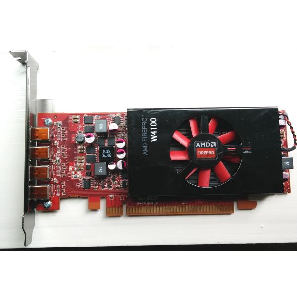（中古品）ATI AMD FirePro W4100 100-505979 ビデオカード 2GB GDDR5 Mini用ディスプレイポート4個 薄型 商品写真はサンプル写真となっております。写真の商品が届くわけでは御座いません。用途機能とし...