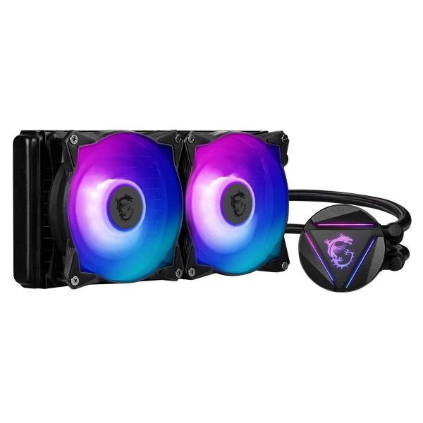 （中古品）MSI MAG CORELIQUID 240R - AIO RGB CPU液体クーラー - 回転キャップデザイン - 240mm ラジエータ商品写真はサンプル写真となっております。写真の商品が届くわけでは御座いません。※通常の中古...