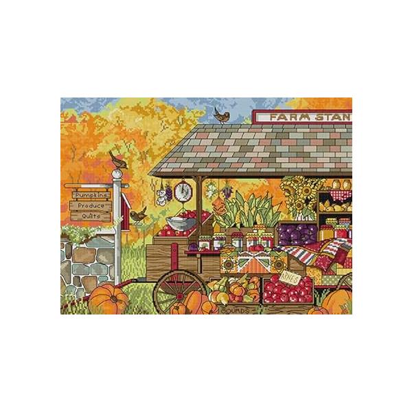     刺繍サイズ（約）　52ｘ39cm    ステッチ数： 224x168    キット内容：完成見本図、カラー図案印刷布、刺繍糸、簡単なやり方の日本語説明書、刺繍針1-2本    刺繍布：綿、11カウント白（図案印刷)    生産国：中...