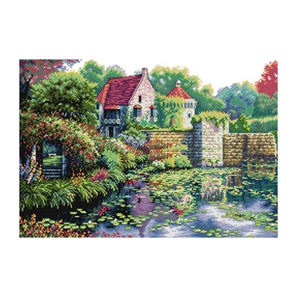     刺繍サイズ（約）　58ｘ42cm    ステッチ数： 253x182    キット内容：完成見本図、カラー図案印刷布、刺繍糸、簡単なやり方の日本語説明書、刺繍針1-2本    刺繍布：綿、11カウント白（図案印刷)    生産国：中...