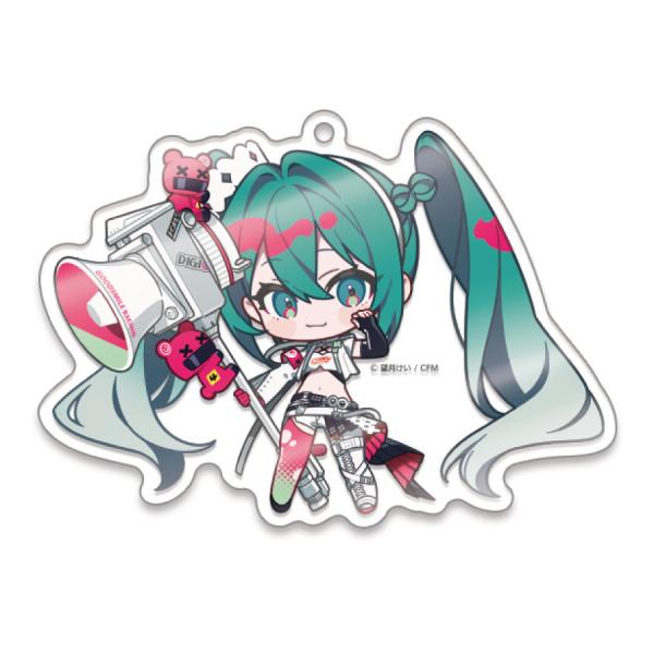 『レーシングミク 2025Ver.』よりアクリルキーホルダーが登場です。仕様素材:アクリル、金属 サイズ:高さ約65mm×92mmメーカーグッドスマイルレーシング販売元グッドスマイルカンパニー