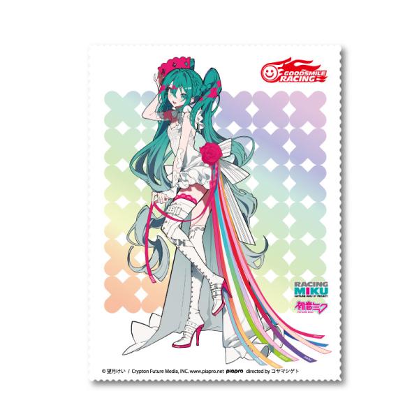 初音ミクGTプロジェクト専用キャラクター「レーシングミク」の2025Ver.のグラスクロスです。望月けい氏によるイラストです。メガネ拭きだけでなく、スマホ・PC画面のお手入れにも最適です。サイズ 縦 200mmサイズ 横 150mm素材 マ...