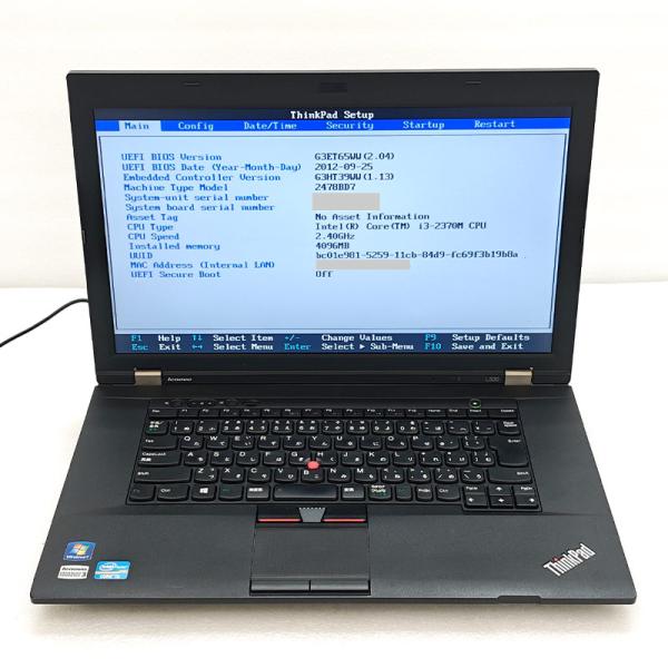 この商品はジャンク品です。下記のような仕様、販売形態となります。・BIOS(UEFI)が動作する事を確認・その他の動作未確認・ノークリーニング■メーカー Lenovo (レノボ)■型番 ThinkPad L530■COAシール Window...