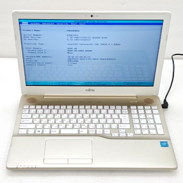 この商品はジャンク品です。下記のような仕様、販売形態となります。・BIOS(UEFI)が動作する事を確認・その他の動作未確認・ノークリーニング■メーカー 富士通 (FUJITSU)■型番 LIFEBOOK AH42/B2 FMVA42B2G...