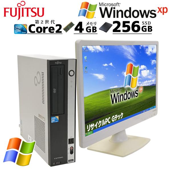 ■メーカー 富士通 (FUJITSU)■商品名 ESPRIMO D550/B■OS Windows XP Professional 32bit(SP3)■CPU Intel Core2Duo E7500-2.93Ghz■メモリ 4GB■スト...