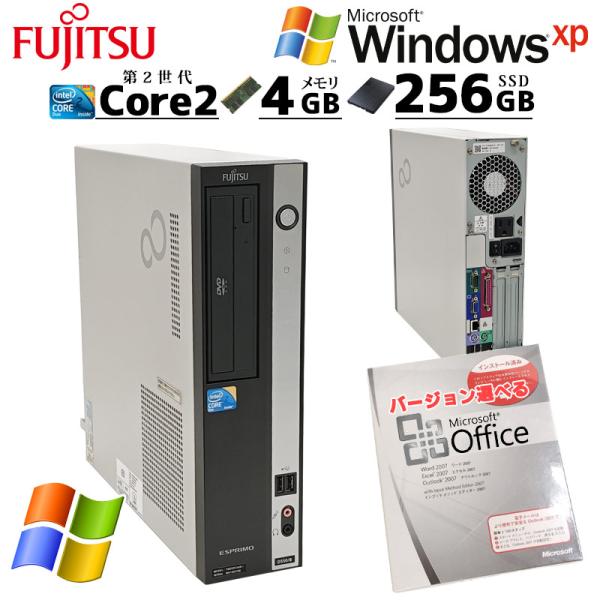 ■メーカー 富士通 (FUJITSU)■商品名 ESPRIMO D550/B■OS Windows XP Professional 32bit(SP3)■CPU Intel Core2Duo E7500-2.93Ghz■メモリ 4GB■スト...