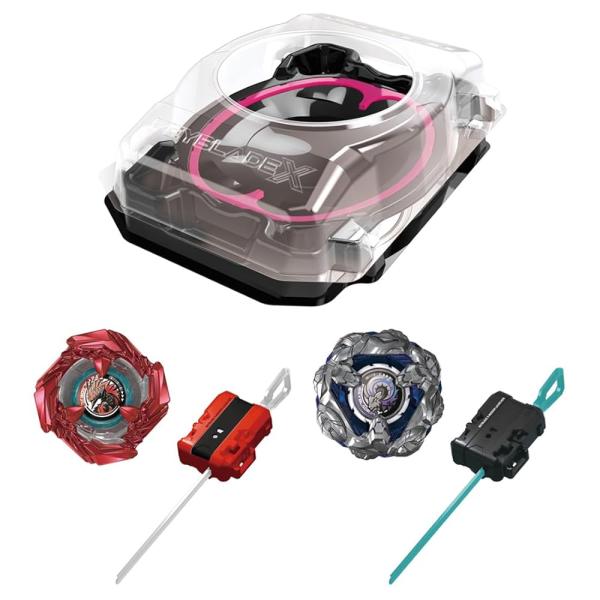 「商品情報」商品紹介BEYBLADE X とは、超加速ギミック【Xダッシュ】による驚異的なスピードと衝撃でエクストリームなバトルを繰り広げるギアスポーツである。新型スタジアム、ベイブレード2個、ワインダーランチャー2個がセットになり、すぐに...