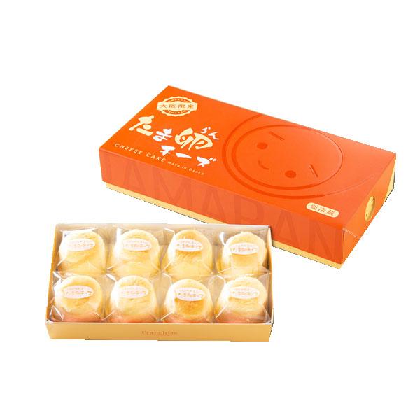 商 品 名　　　 【たま卵チーズ】　　　内 容 量　　　 ８個入り　　　名?称　　　 洋菓子・焼き菓子（チーズケーキ）　　　特定原材料　　　 卵・小麦・乳　　　原材料名　　 プロセスチーズ、卵白加工品、液全卵、砂糖、バター、果実酒、コーンス...