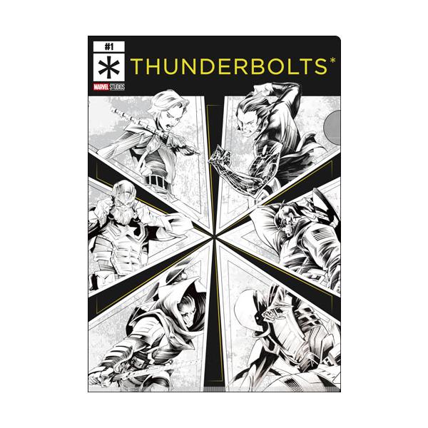 BJBEJEJAT　2025年5月1日登録　　【ネコポス発送のみ】　メーカー名：インロック　パッケージ外寸 サイズ：たて31cm　よこ22cm　奥行き0.1cm　A4サイズのシングルタイプのクリアファイル　THUNDERBOLTS　CLEA...