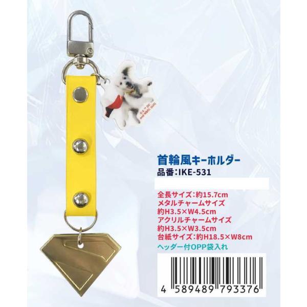BJBEJGAJT　2025年7月10日登録　　【ネコポス発送のみ】　メーカー名：インロック　パッケージ外寸 サイズ：たて18.5cm　よこ8cm　奥行き0.5cm　スーパーマンの相棒「クリプト」の着けている首輪をモチーフにしたキーホルダー...