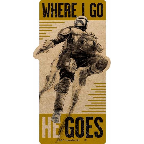 BJBEAAJIT　2025年11月9日登録　　【ネコポス発送のみ】　メーカー名：インロック　商品本体 サイズ：たて10cm　よこ5.4cm　奥行き0.1cm　　STAR WARS THE MANDALORIAN STICKER　45894...