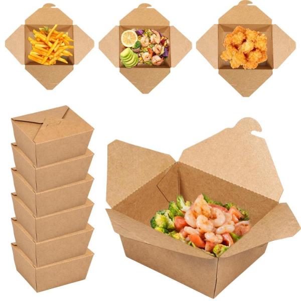 【仕様】材質：食品グレードクラフト紙+防水・耐油コーティング。数量: 50 個。容量：約800ml。製品サイズ：上部13cm×10.5cm、下部11.1cm×9cm、高さ6.5cm / 2.56インチ。【環境保護】この製品は食品グレードのク...