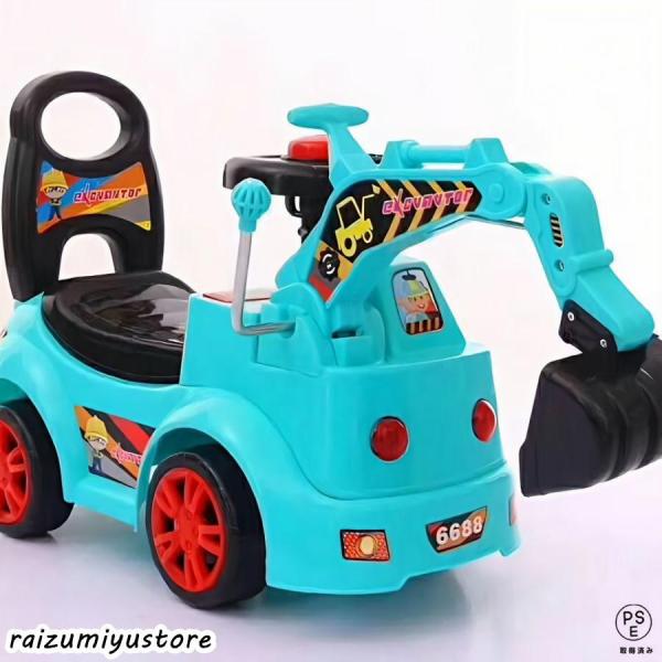 ミニ乗用ショベルカー 足こぎタイプはたらく車ってカッコイイ！迫力満点のミニショベルカー！本物みたいにクレーン操縦左手でアーム全体、右手でバケット部分を操作しながら砂やカラーボールなどのおもちゃをすくえます。両手と頭を使って楽しみながら知育に...