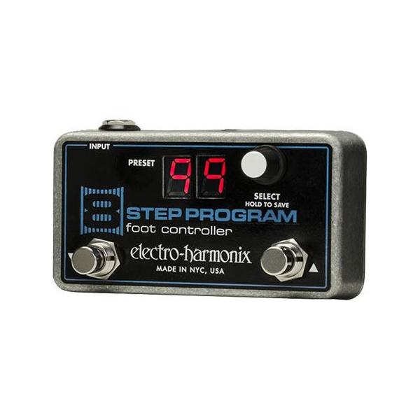 8 Step Programに繋げば、合計100のプリセットにアクセスできます。プリセットには全てのスライダーの位置と、モードの設定が保存されています。8 Step Program本体にエクスプレッション・ペダルを繋いでいる場合は、そのペダ...