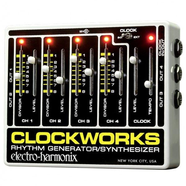 ClockworksはElectro-Harmonixが1970年台に製作されていたクラシックペダルの忠実なリイシューです。シーケンサーやドラムマシーンに対してマスタークロックとして使用可能で、かつElectro-HarmonixのCras...