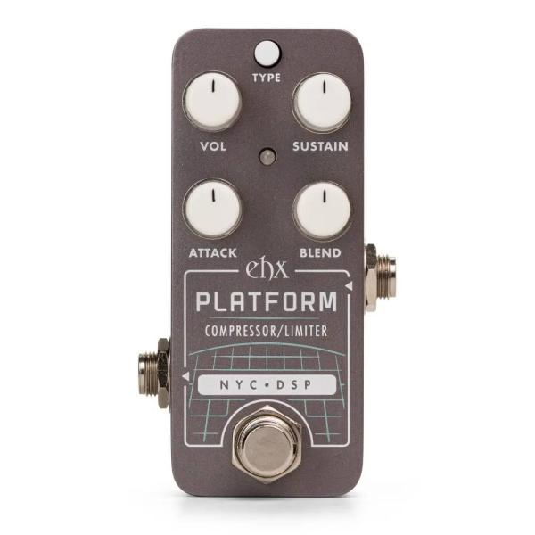EHX Pico Platform Compressor / Limiterは、Picoサイズのパッケージに収められたパワフルで多用途なスタジオスタイル・コンプレッサーです。　Pico Platformは、フルサイズのStereo Plat...