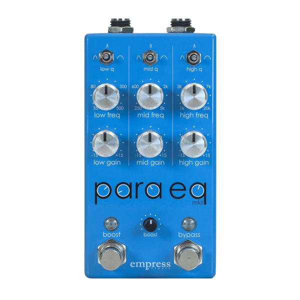 最も高品位なパラメトリックEQペダル。独立したクリーンブーストも装備。EQ w/ Boost PedalEmpress Effects ParaEQ MKIIは、最もパーフェクトなパラメトリックEQペダルです。楽器のサウンドを一切マスクする...