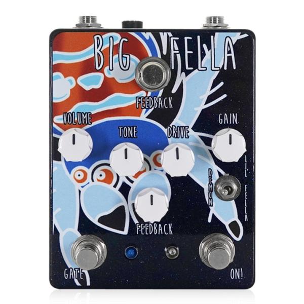 Fuzzrocious Pedals BIG FELLAは、オーバードライブ、ディストーション、ファズまでを1台でカバーし、様々な用途にご使用いただけるLi'l Fellaのデラックスバージョンとなるドライブペダルです。9-18Vアダプター...