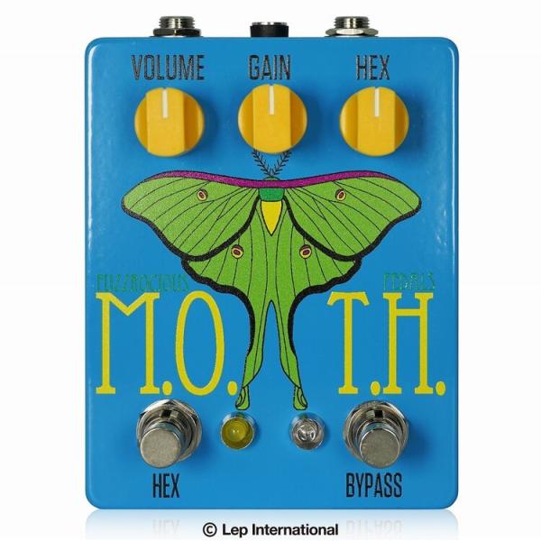 そして、M.O.T.HはMOTH（蛾）のように羽ばたき、空中を舞います。オーバードライブ回路はロー〜ミディアムドライブに設定され、パワーアンプICをプッシュしてボリュームをブラストします。Gノブはグリッチでファズなトーンからクリアでローゲイ...