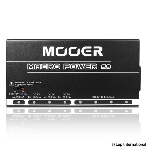 【独立端子も含む機能的なパワーサプライ】Macro Power S8は、8つのアウトプットからセンターマイナスDC9V電源を供給することのできるパワーサプライです。3つのDC9V/200mA出力と、9、12、15、18Vから出力を選択できる...