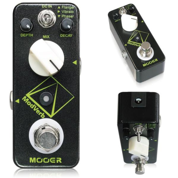 Mooer ModVerbは、3つの人気モジュレーションエフェクトとリバーブを合わせてたミニサイズペダルです。モジュレーションのタップテンポや、音を無限大に伸ばすフリーズ機能も搭載。フランジャー、ビブラート、フェイザーの中から選択したエフェ...