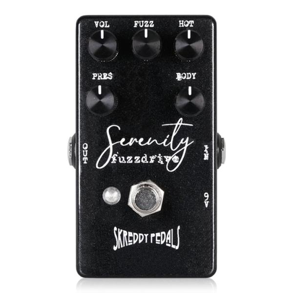 Skreddy Pedals Serenity Fuzzdriveは、ギター本来の音色を維持しながら、クリーンブーストからオーバードライブ、そしてファズまで変化する、滑らかでアンプのようなゲインペダルです。透明でフルレンジなトーンですが、音...